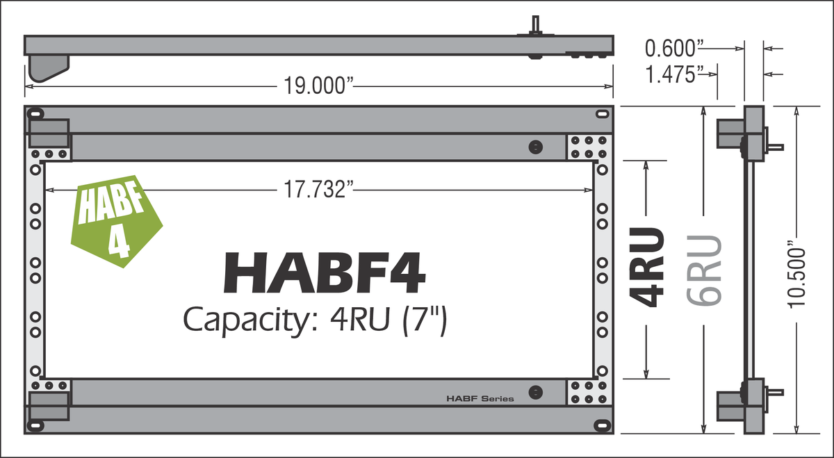 Patchbay Hinged Access Bulkhead Frame, 4RU – AVP Broadcast