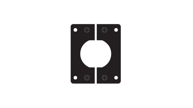 Modular Bulkhead Split Plate for LEMO PEW PEW.3K.93C – AVP Broadcast