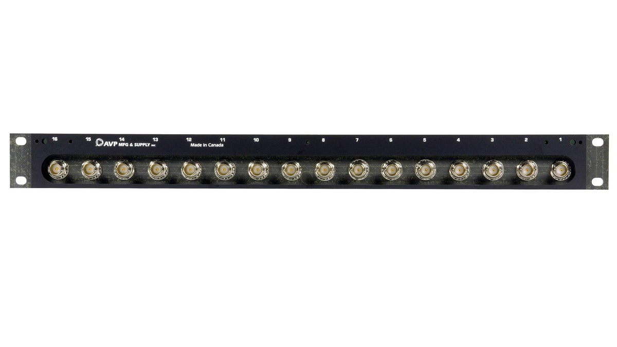 Non-Recessed Connector Phenolic Bulkhead Patchbay, 1RU, 75 Ohm BNC ...