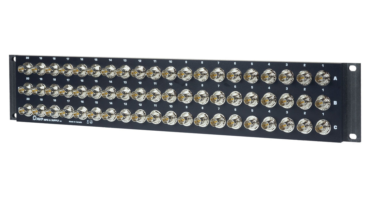Semi-Recessed Connector Phenolic Bulkhead Patchbay, 2RU – AVP Broadcast