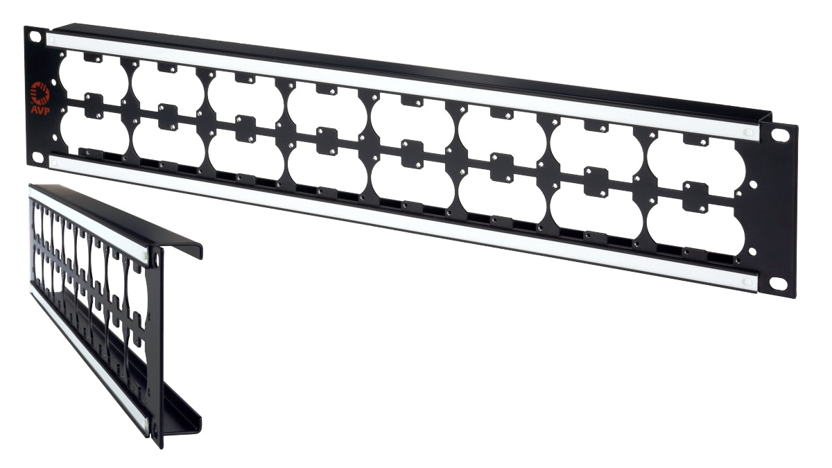 Universal Patch Panel 2RU, 2x16 Dual-D - AVP Maxxum Series – AVP Broadcast